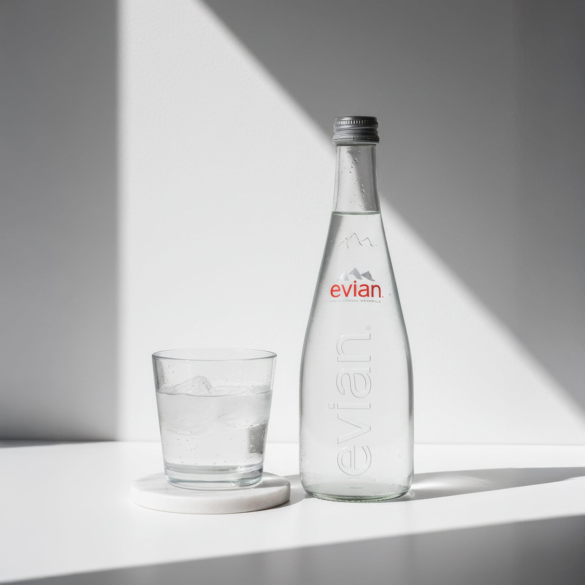 Evian - Natural Mineral Water (Still), 750 ml (Glass) | Co Embassy